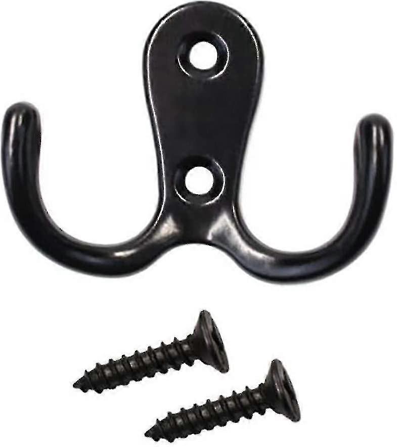 Coat Hook 10 Pieces Double Metal Hooks And Racks Storage With Screws ...