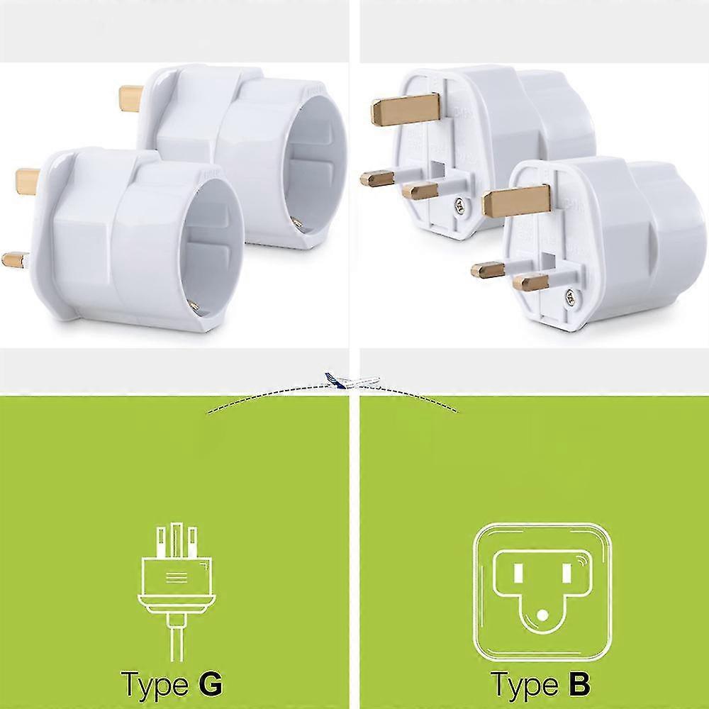 European To British Standard Plug Adapter - Set Of 2 Converters For G ...