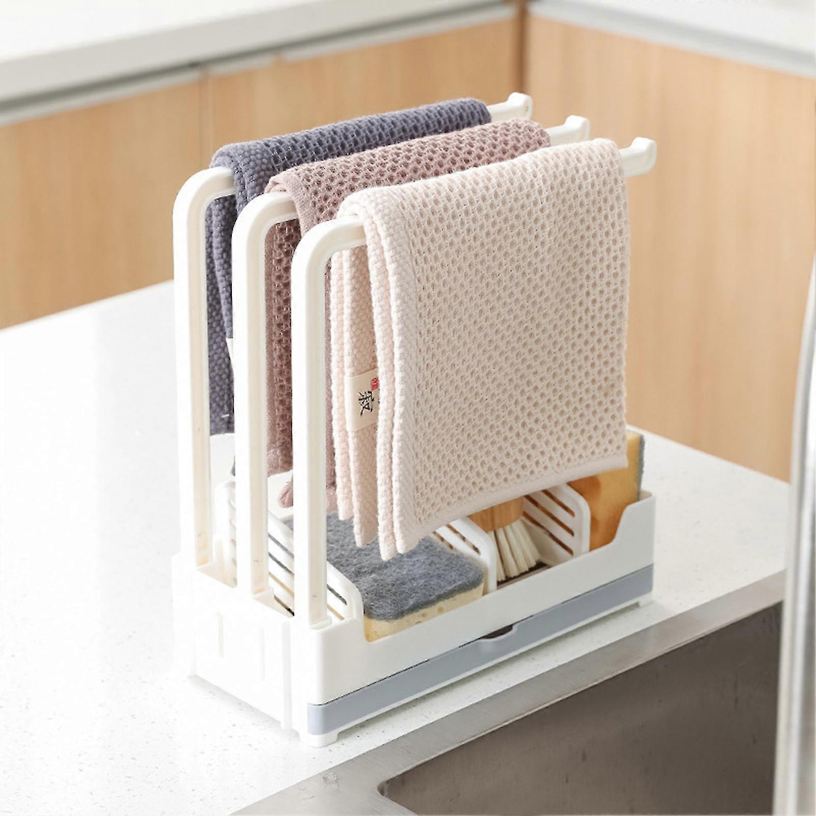 Desktop Or Wall Hanging Drainer Rack With Separate Compartments And ...