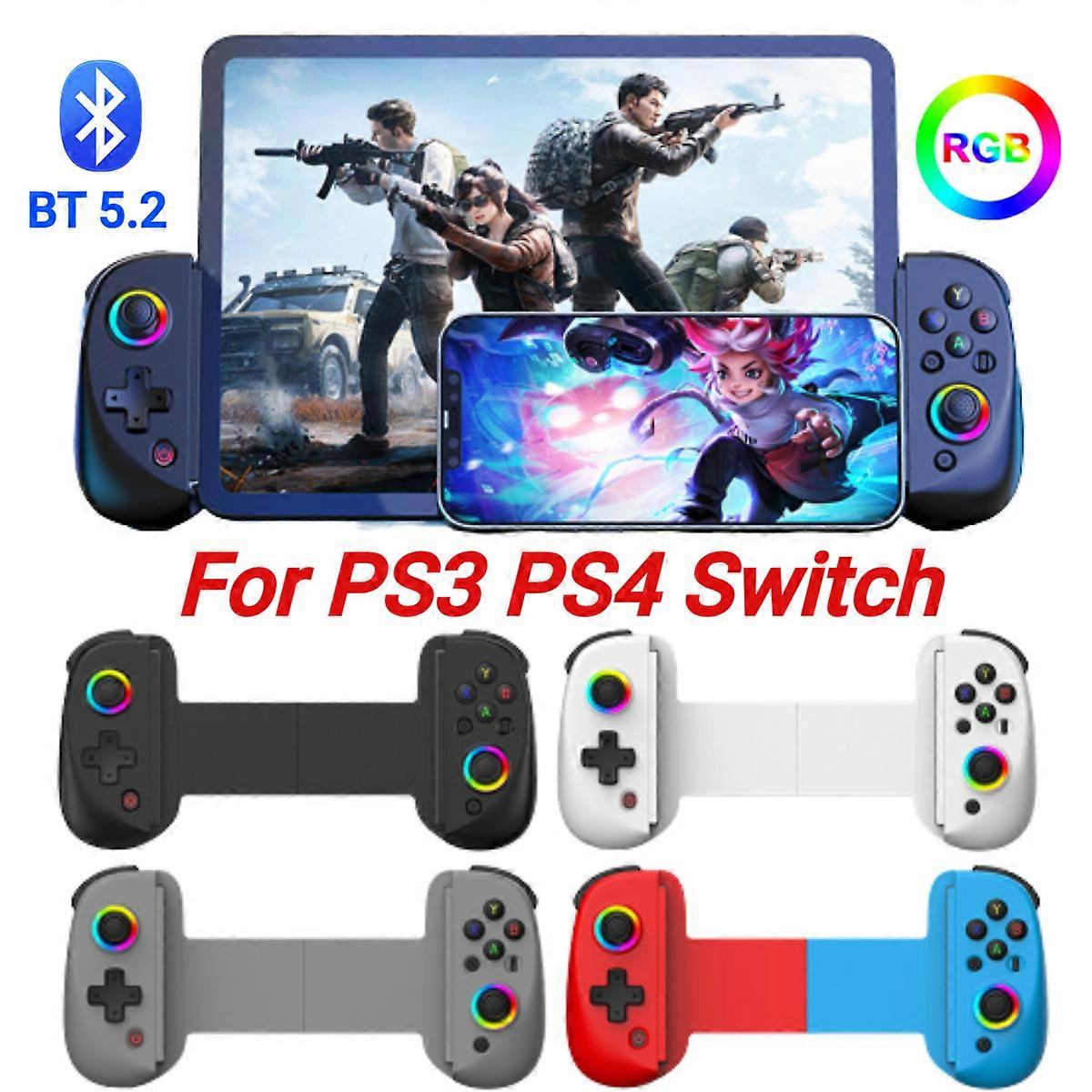 D3/D6/D7/D8 Telescopic Game Controller RGB Bluetooth-Compatible Wireless Gamepad Joystick for ...