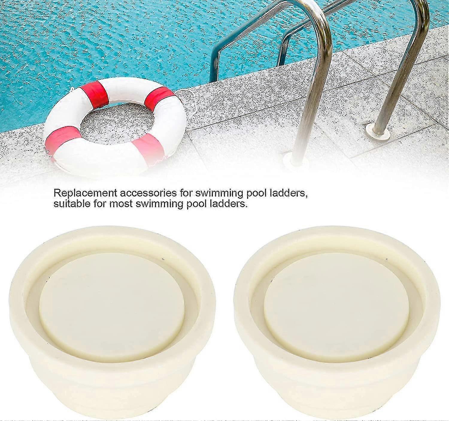 Rubber Pool Ladder Bumpers, Set Of Two White Ladder Bumpers For ...