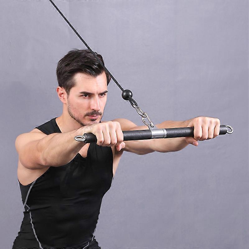 Biceps Triceps Training Rope Lat Pull Down Bar Back Muscle Exercise ...