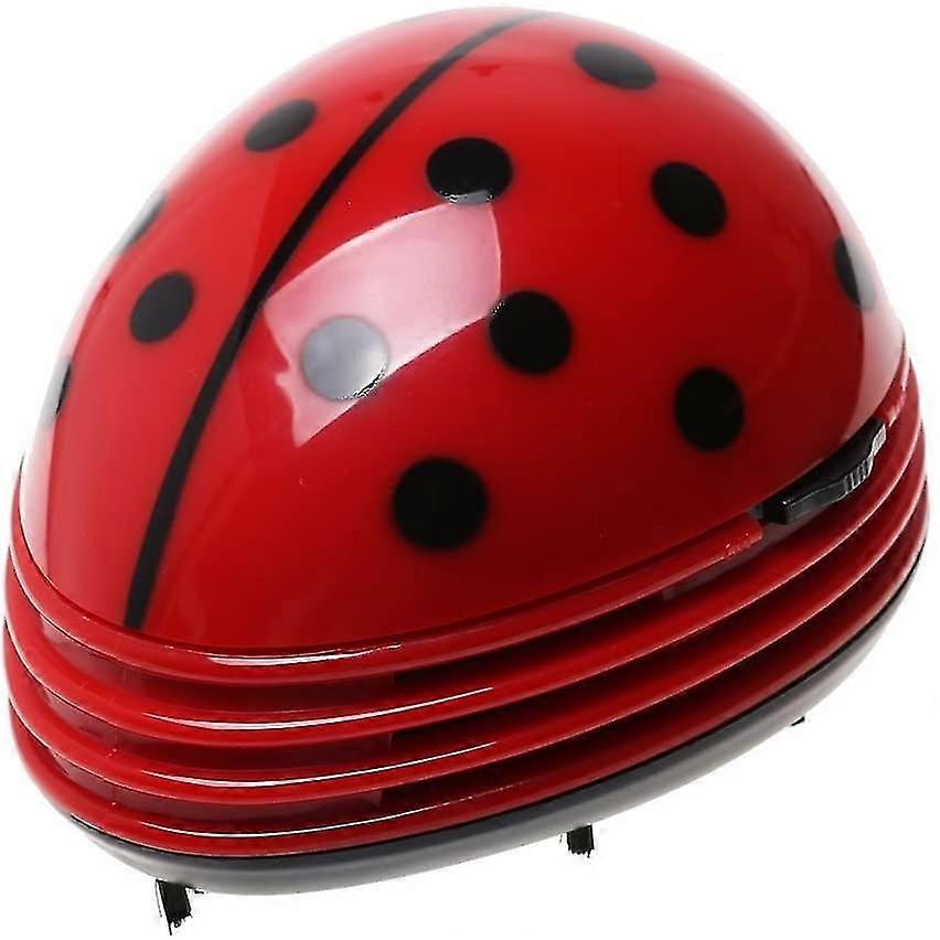 Electric Mini Desktop Vacuum Cleaner - Ladybug Pattern Red Vacuum ...