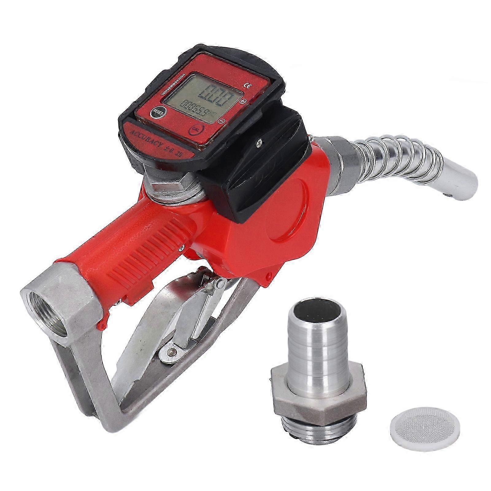 1in BSP Automatic Fueling Nozzle Aluminum Alloy Digital Flow Meter ...