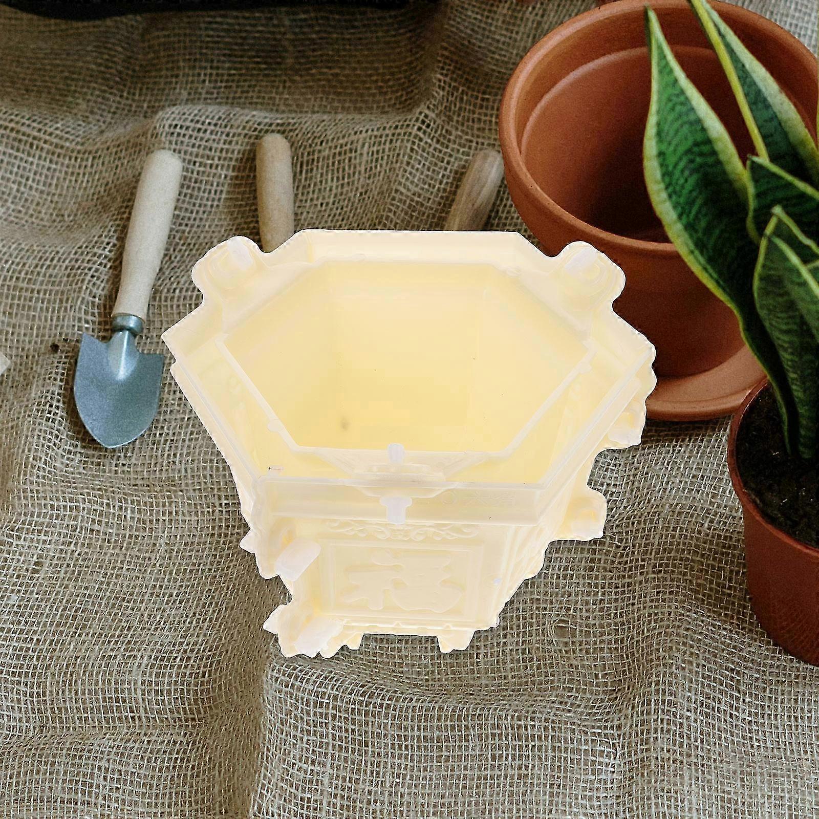 1 Set Concrete Flower Pot Molds Diy Flower Pot Mold Plastic Planter ...