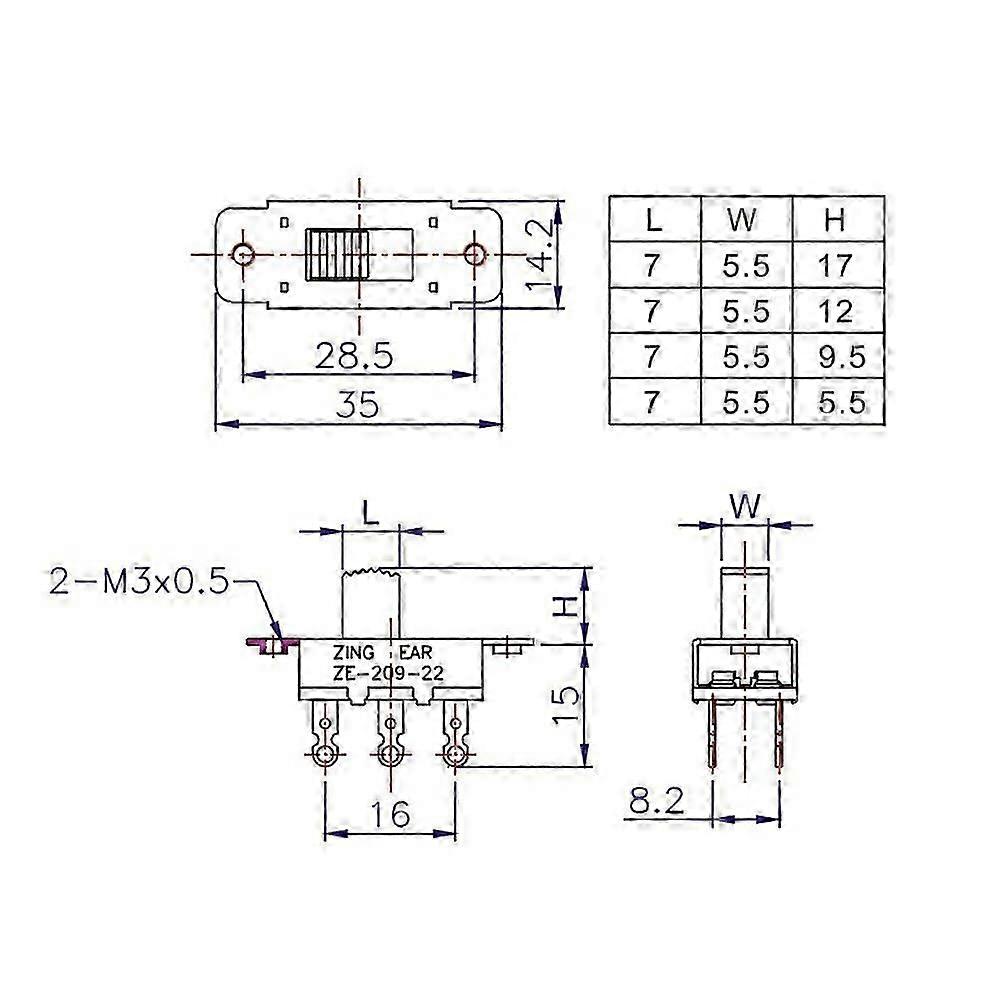 Reverse Direction 6 Pin Switch ZE-209-22 Replaces SL13B for Ceiling Fan ...