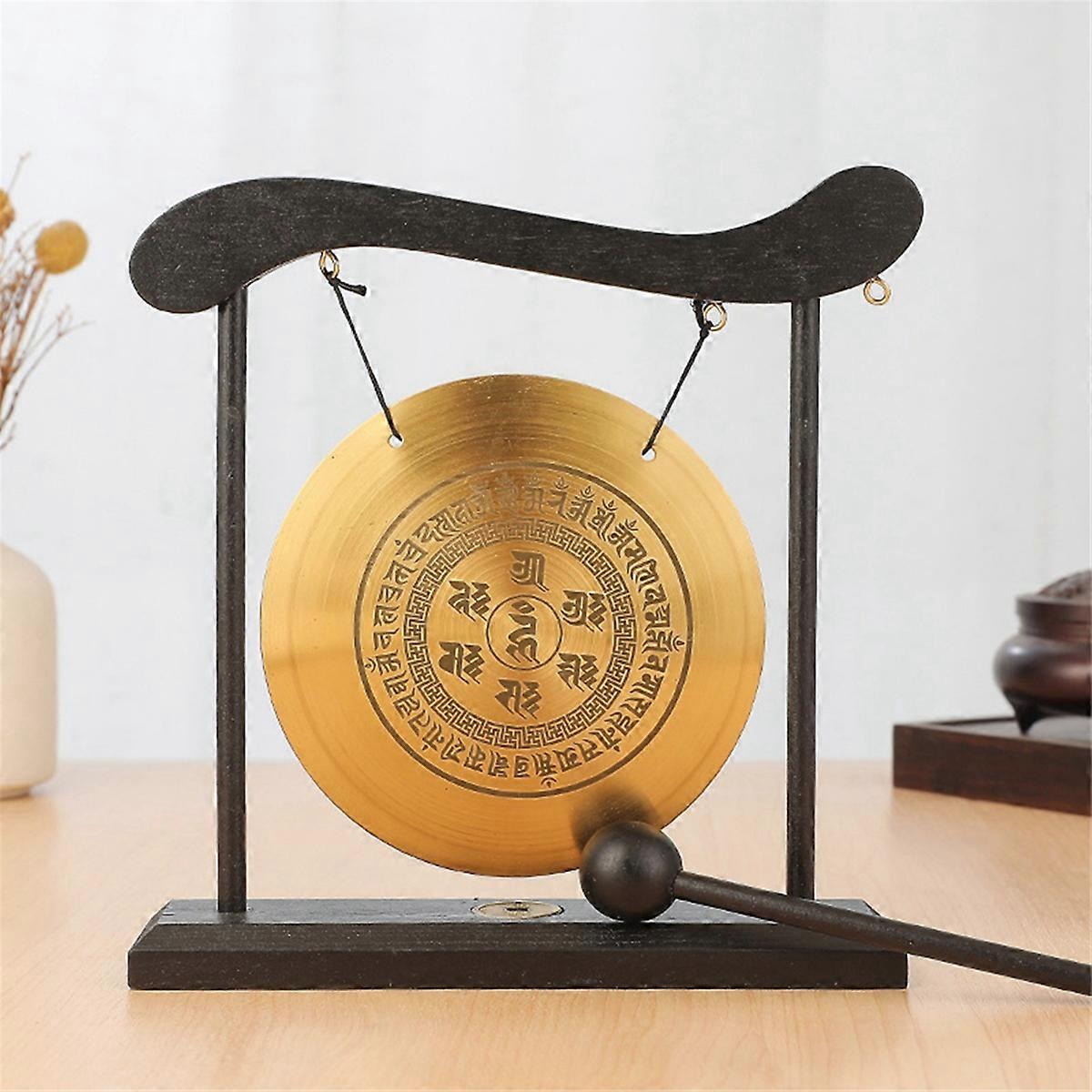 Mini Desktop Gong Table Wind Chime Percussion Inst ent Cymbals Gongs ...