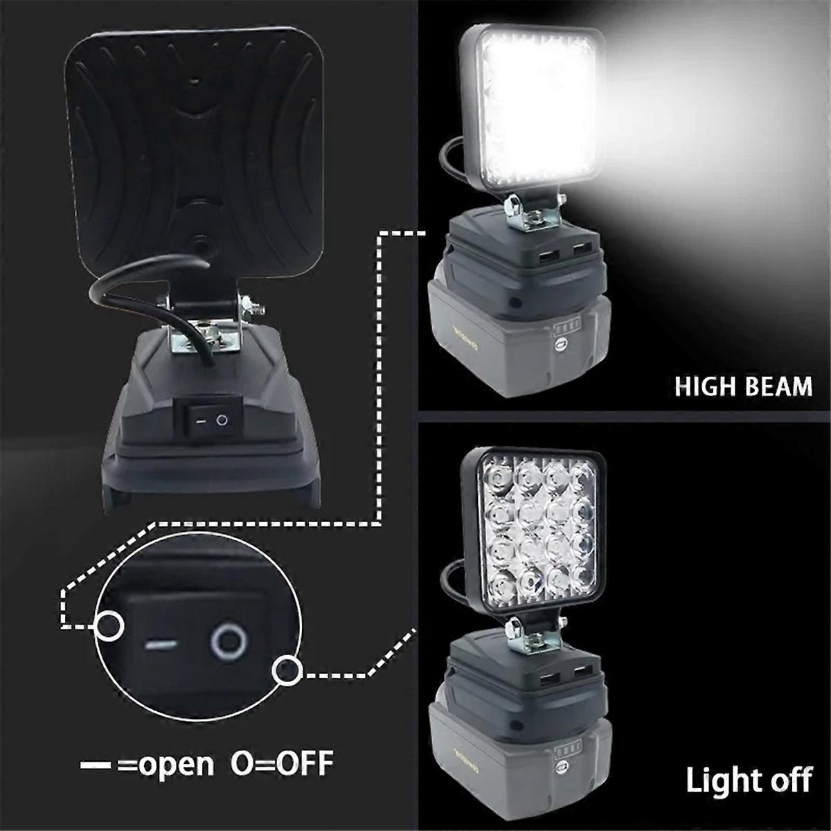 16 LED Work Light Spotlights for Makita 18V Lithium Battery | Fruugo UK