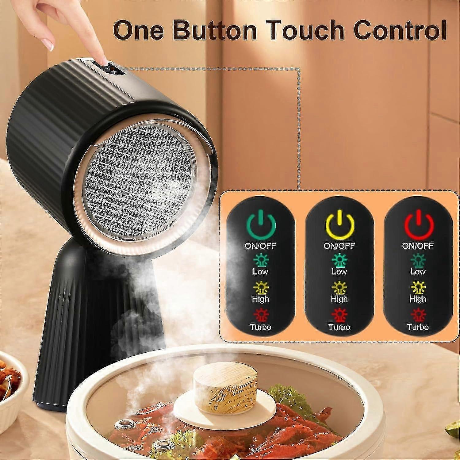 Portable range hood, 3-speed desktop range hood, one-button control ...