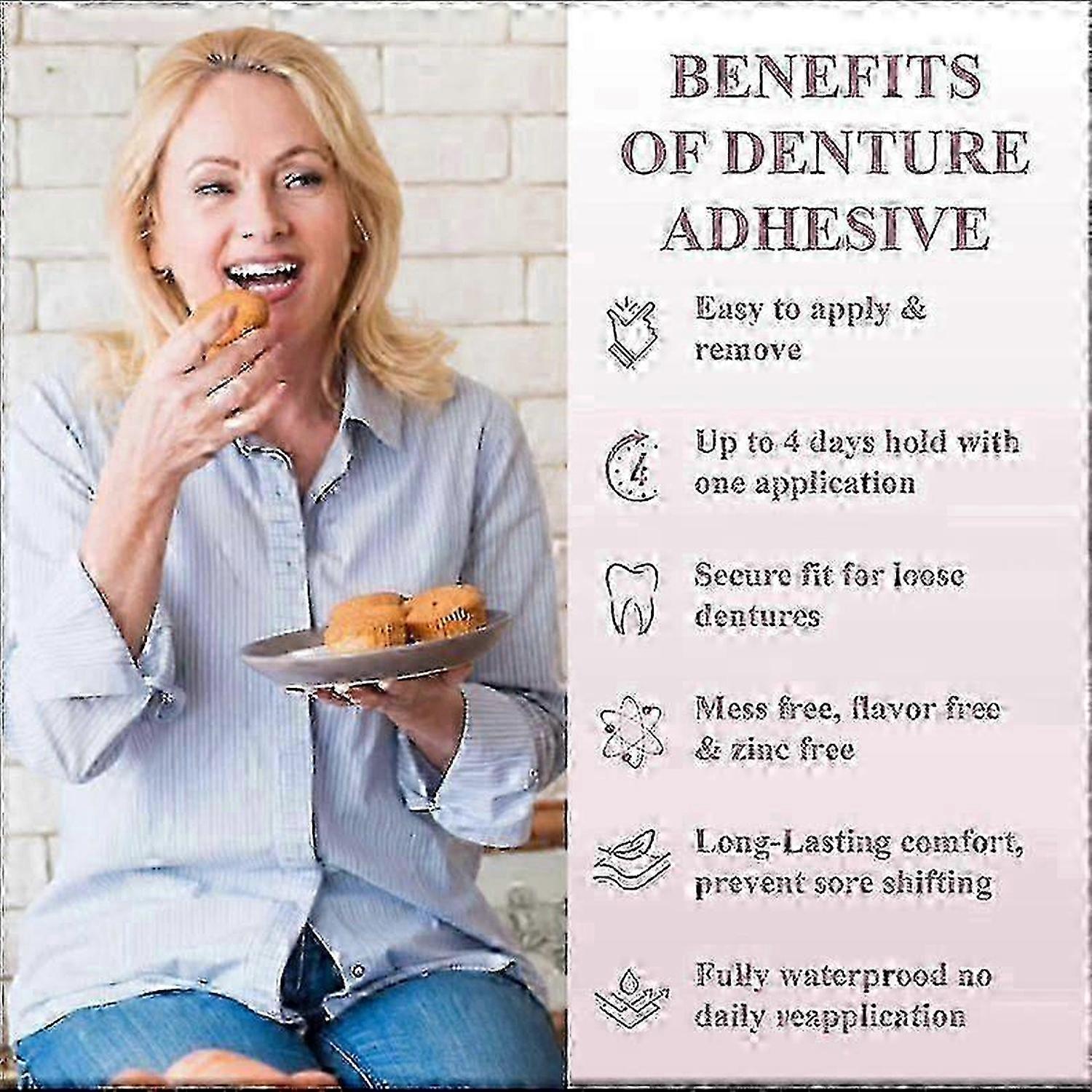 1-3x Thermoplastic Denture Adhesive, Refits and Tightens Loose Upper ...