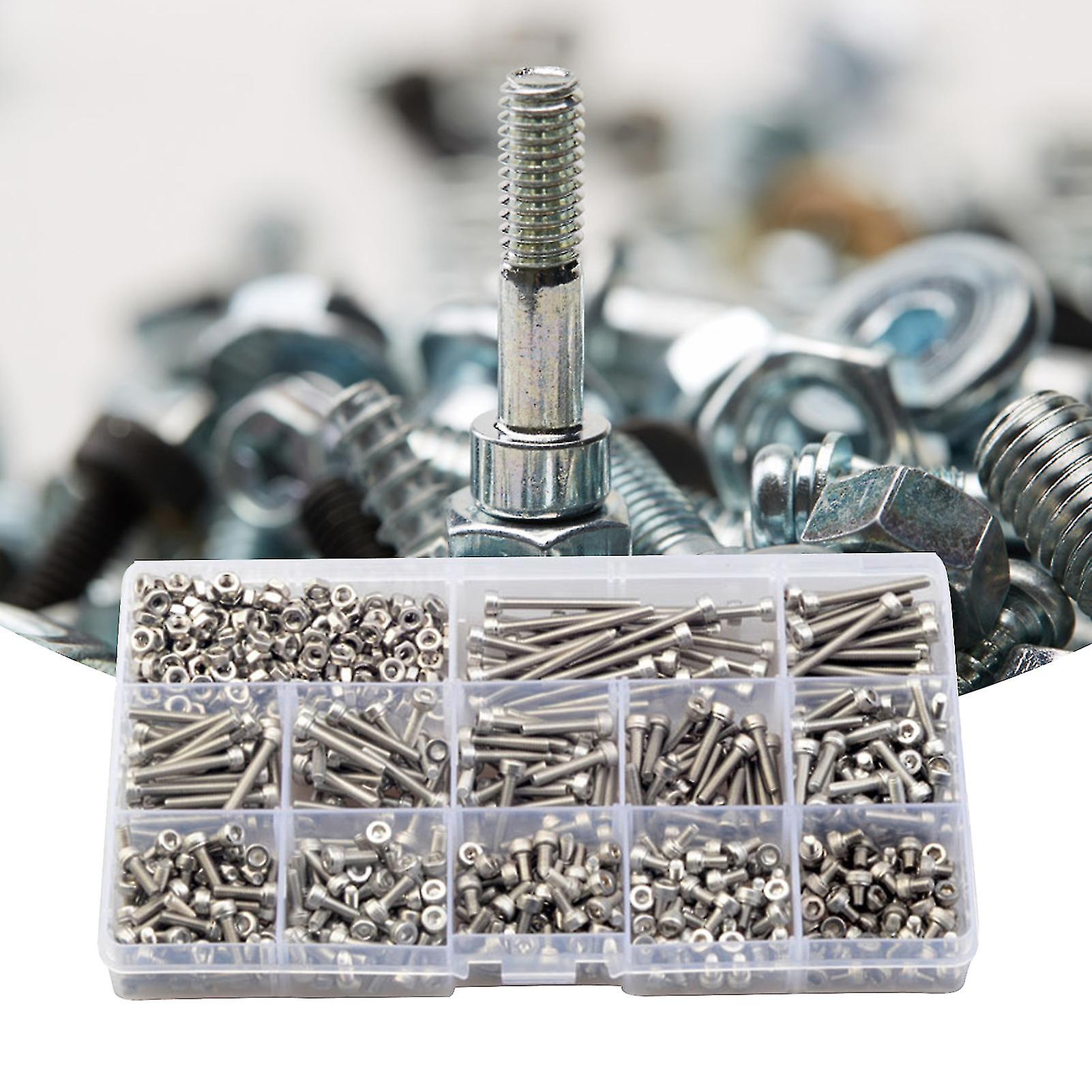 700pcs M3 Hex Screws Standard Rust-proof Stainless Steel Hex Socket ...