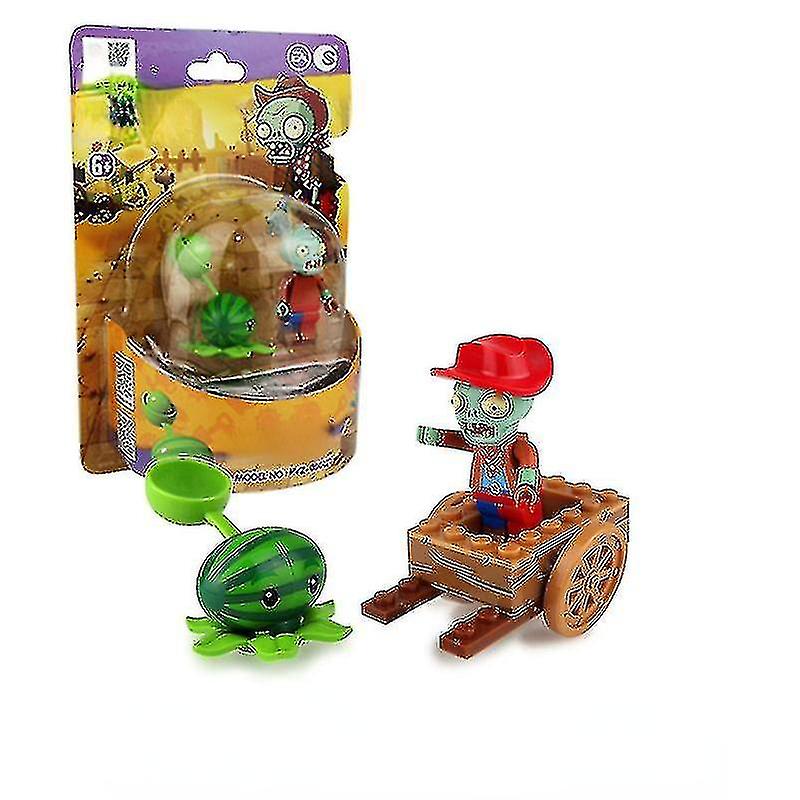 A Set Of 4 Plants Vs. Zombies Small Particle Building Blocks Zombie Pea ...