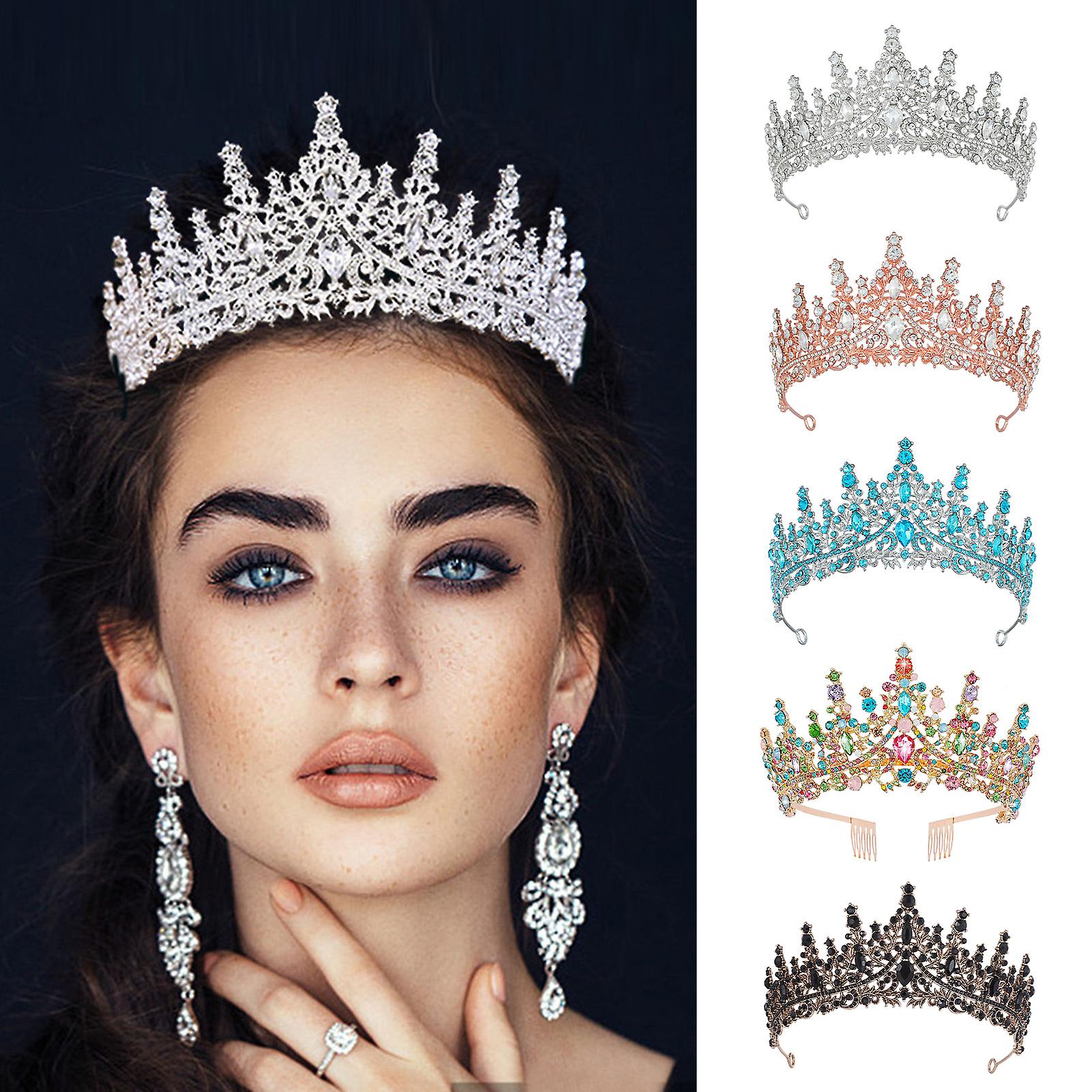 Bridal Crown Tiara Headdress Luxurious Style Full Rhinestones Crown ...