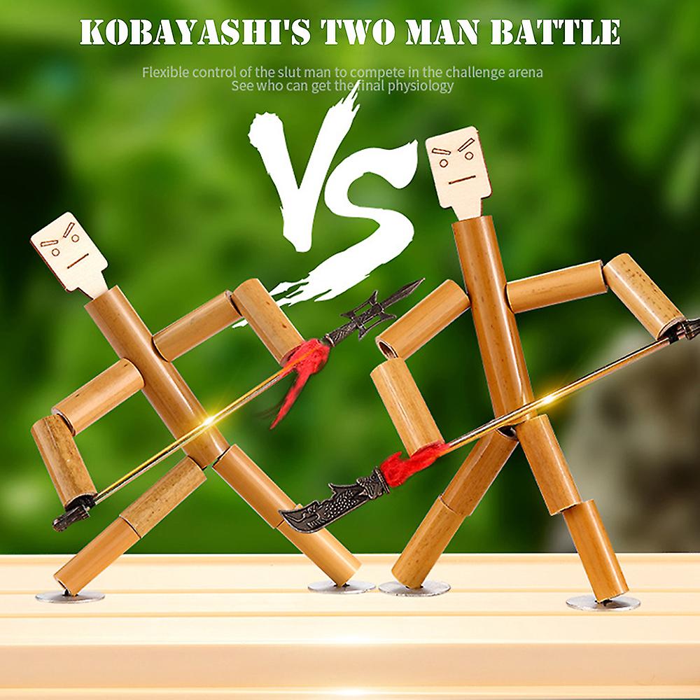 Bamboos Man Fighting Toys for Double Player Insteresting Tabletop Toys ...