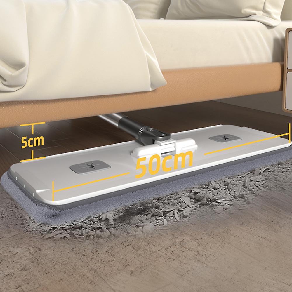 Hand-Free Wash Flat Mop Set with Bucket Flexible Floor Mopping Tool for ...