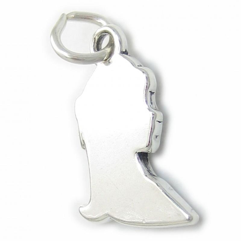 Girls Profile Sterling Silver Charm .925 X 1 Girl Profiles Charms ...