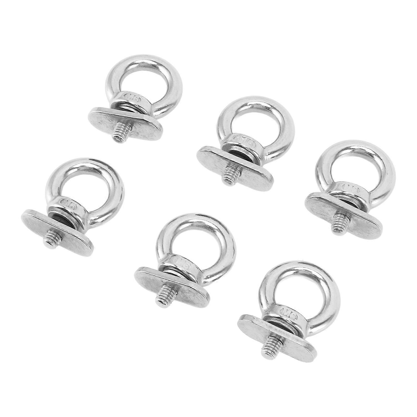 6 Pcs Track Mount Tie Down Eyelets Stainless Steel Eye Bolt Anchoring ...