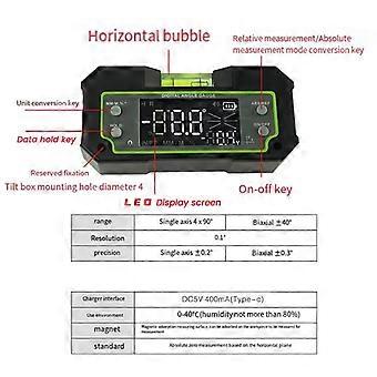 Bluetooth Level Inclinometer Dual Axis Digital Protractor Measuring ...