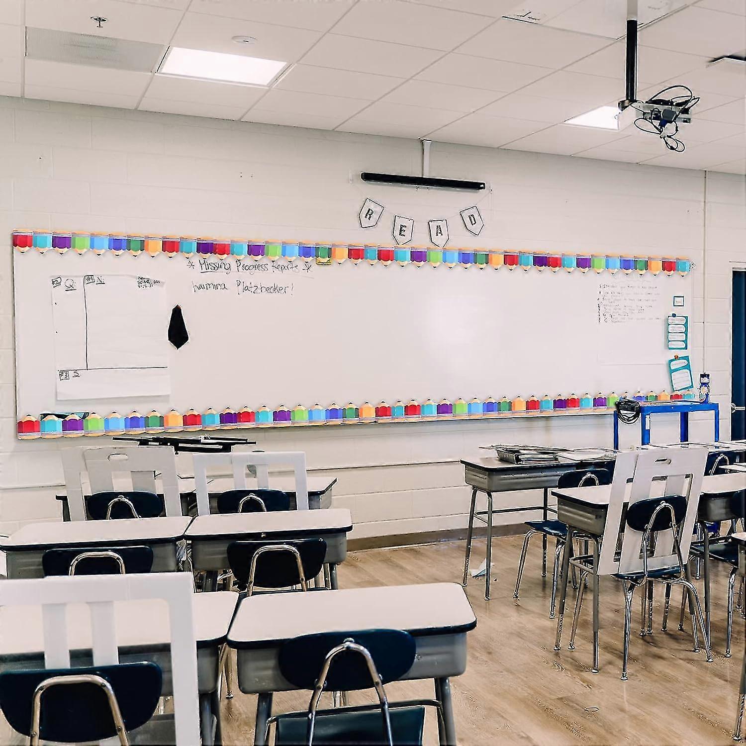 Pencils Border Trim - 66ft/20m Bulletin Board Borders, Colorful Back-to ...