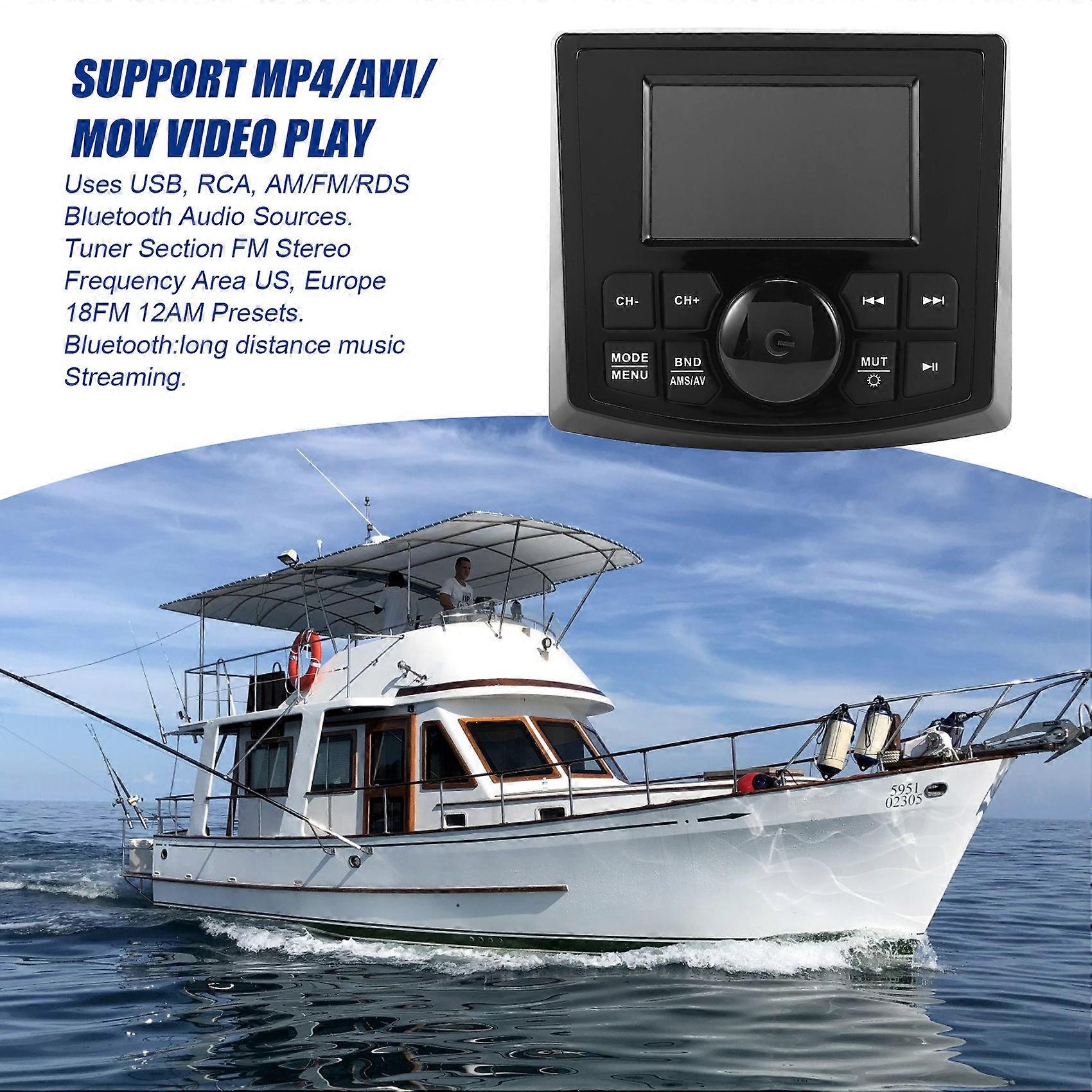 Marine Radio MP5 Boat Radio Stereo 3inch Display Media Video Player ...