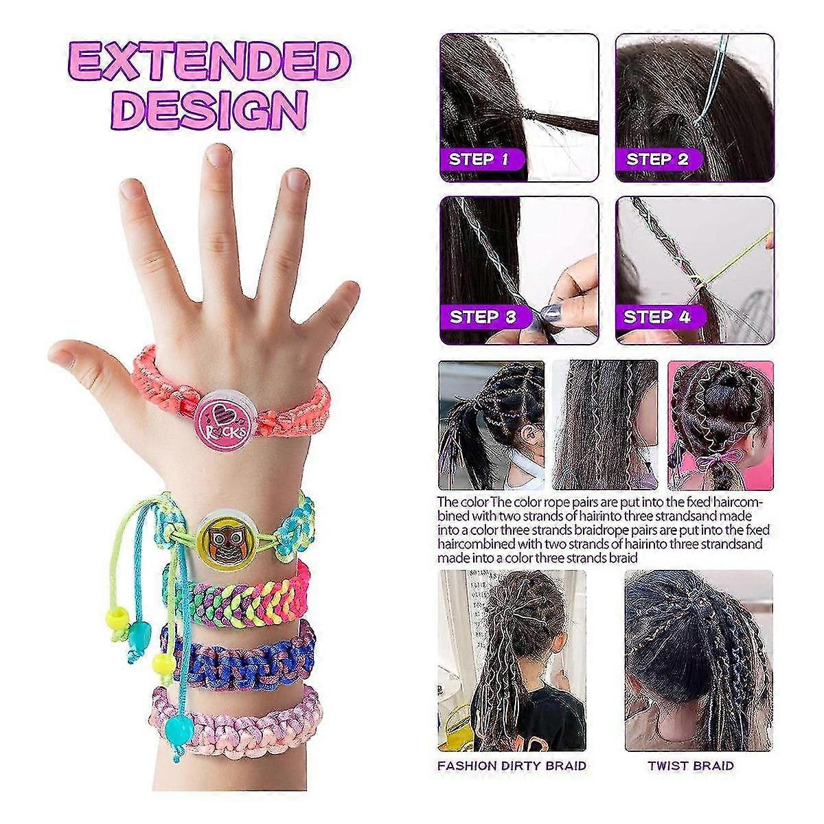 DIY Friendship Bracelet String Making Kit, Toys Girls, Bracelets Crafts ...