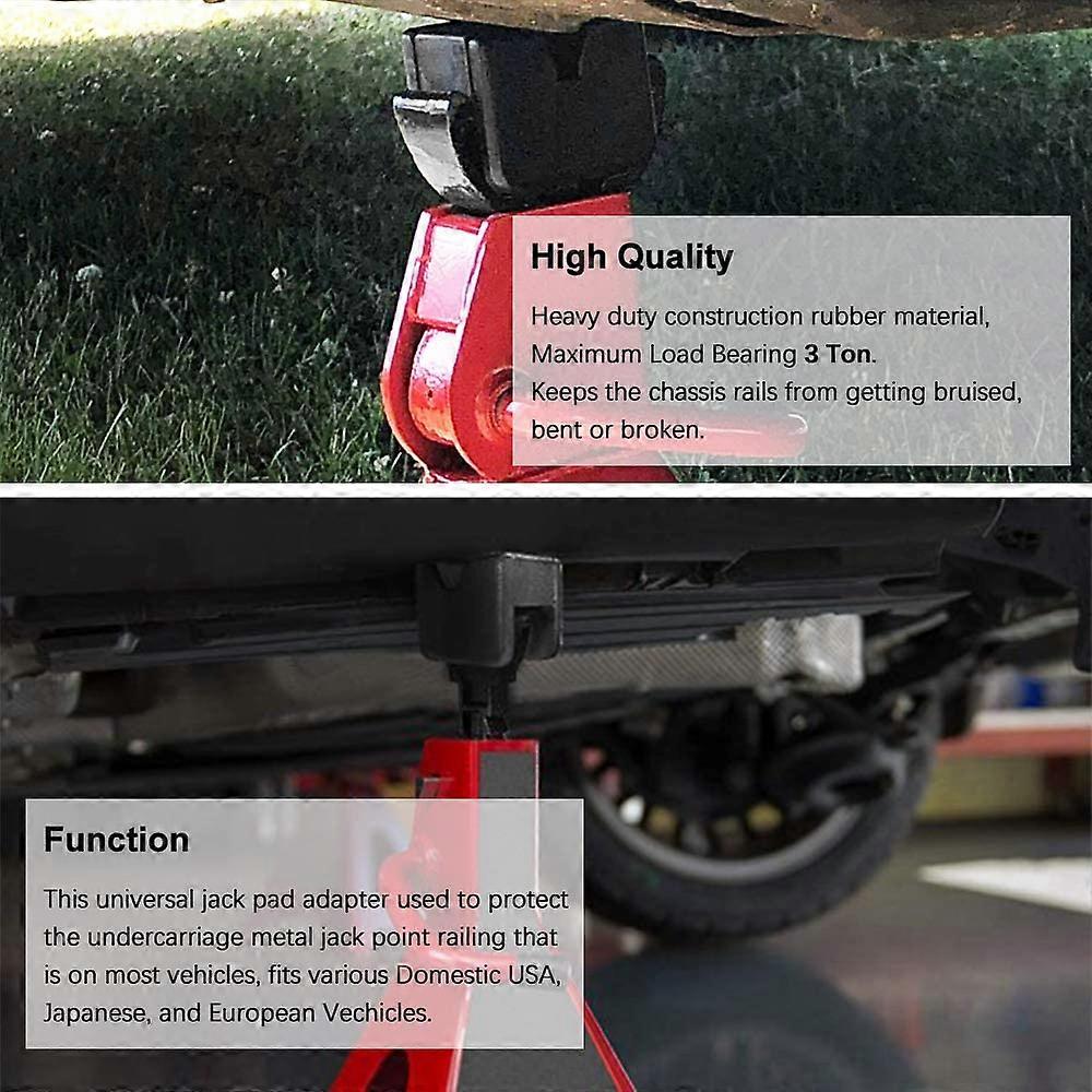 4 Pack Jack Rubber Pad Adapter for Jack Stand Universal Rubber Slotted ...