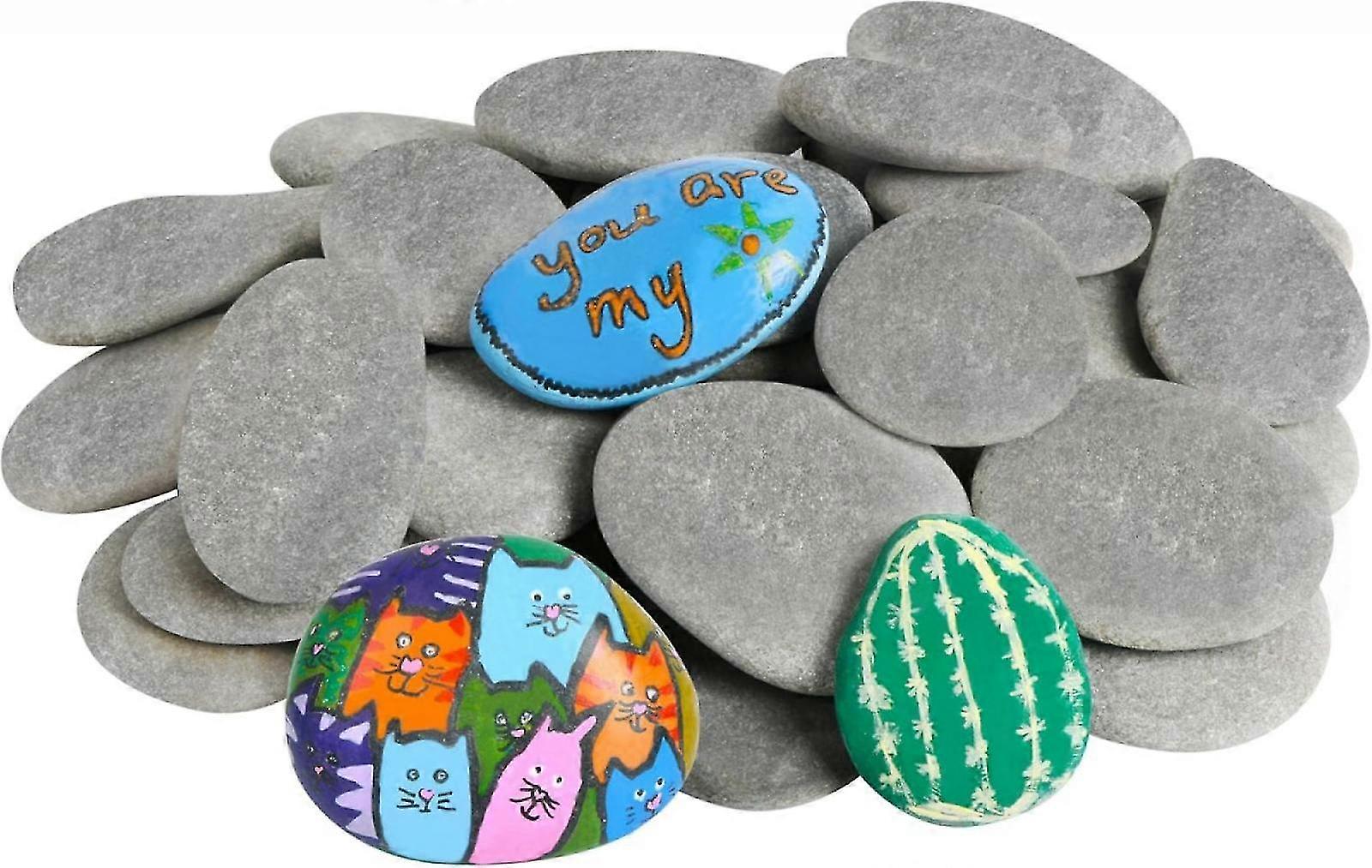 Painting Rocks, River Rocks for Kids Painting, 2-3 Inch Large Flat ...