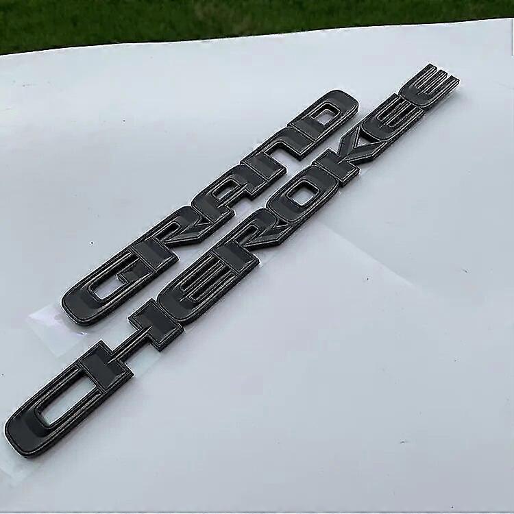 3d Abs Chrome Black Logo Grand Cherokee Emblem Letters Nameplate Car ...