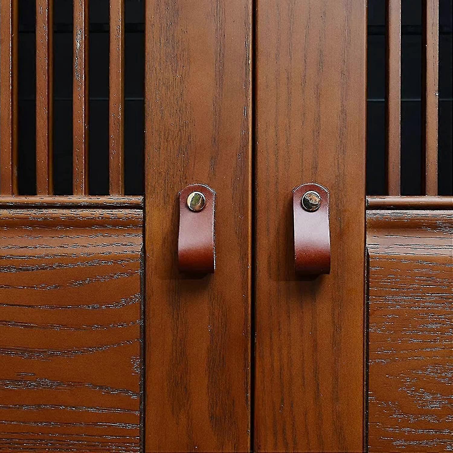 6 Pieces Leather Handles, Leather Furniture Handles, Leather Knob ...