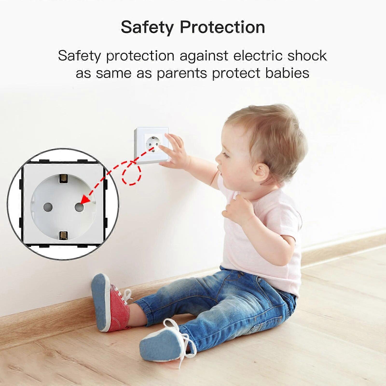 BSEED Touch Light Switch EU Standard Wall Socket With USB Type-C ...