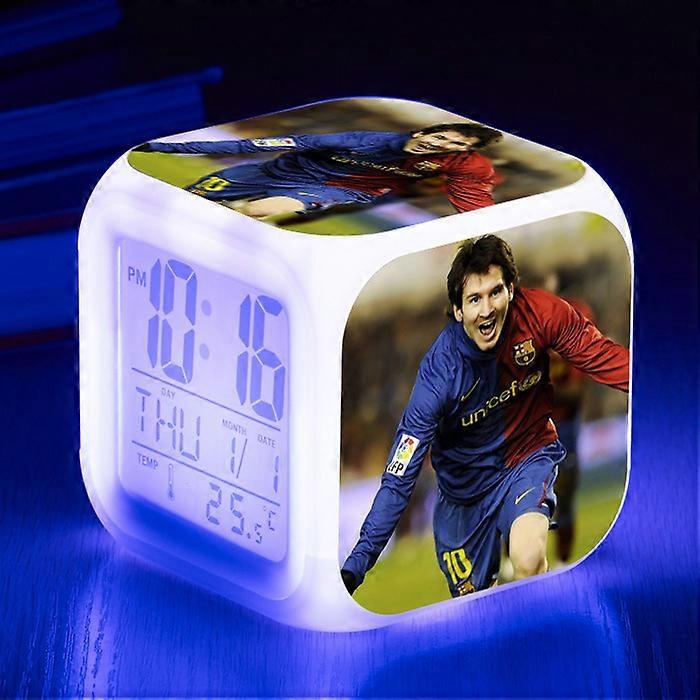 World Cup Soccer Star Leo Messi Alarm Clock LED Digital Color Changing ...