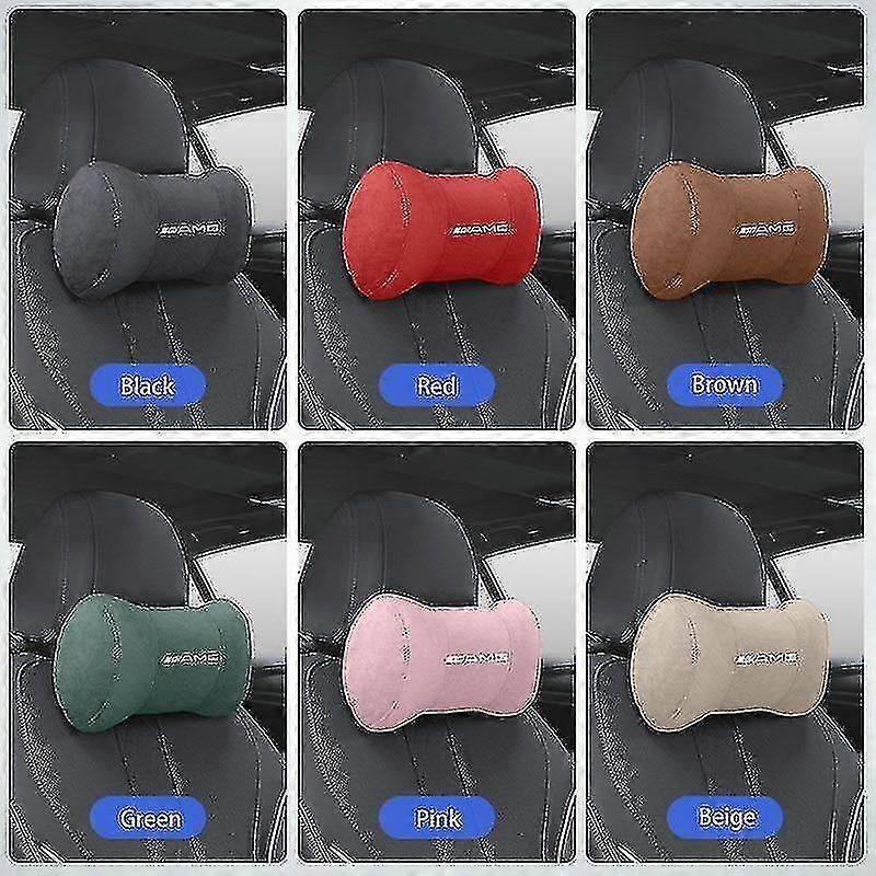 Car Neck Pillow Protector Auto Logo Seat Headrest For Mercedes Benz Amg ...