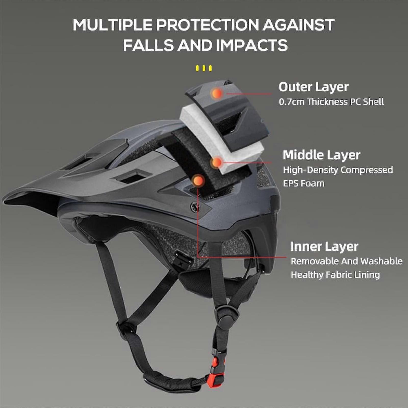 Mountain Bike Helmet Lightweight - MTB & Road Bicycle Helmet for Adults ...