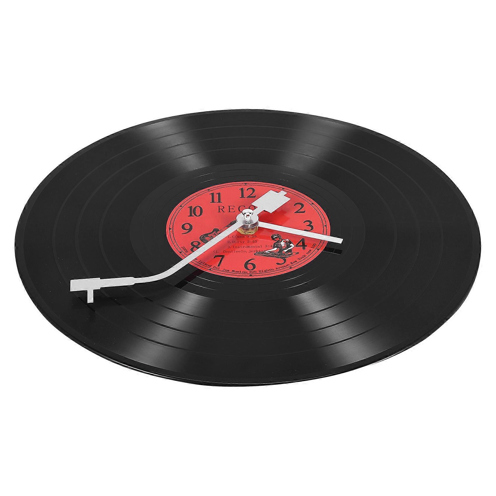 European Retro Nostalgic Ultra-Quiet Clock Vinyl Record Personality ...