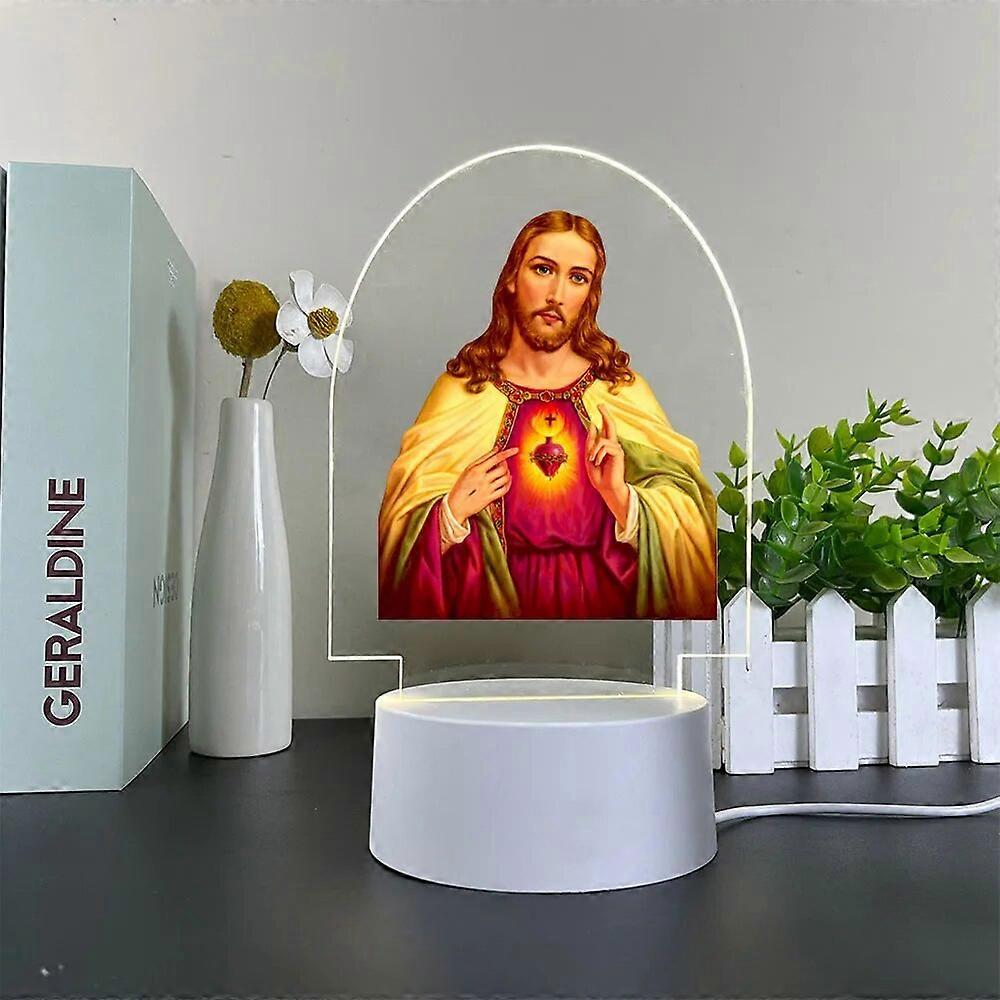 lord jesus god Acrylic 3d Lamp Game Room Decor Kids Birthday Gift Night ...