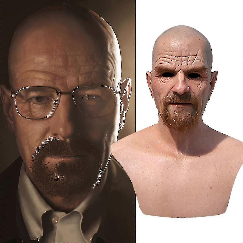 Realistic Old Man Latex Mask Halloween Cosplay Party Full Face Masks ...