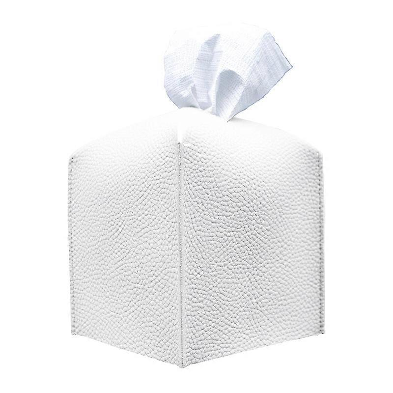 2 Pieces Tissue Box Cover, Decorative Square PU Leather Tissue Box ...