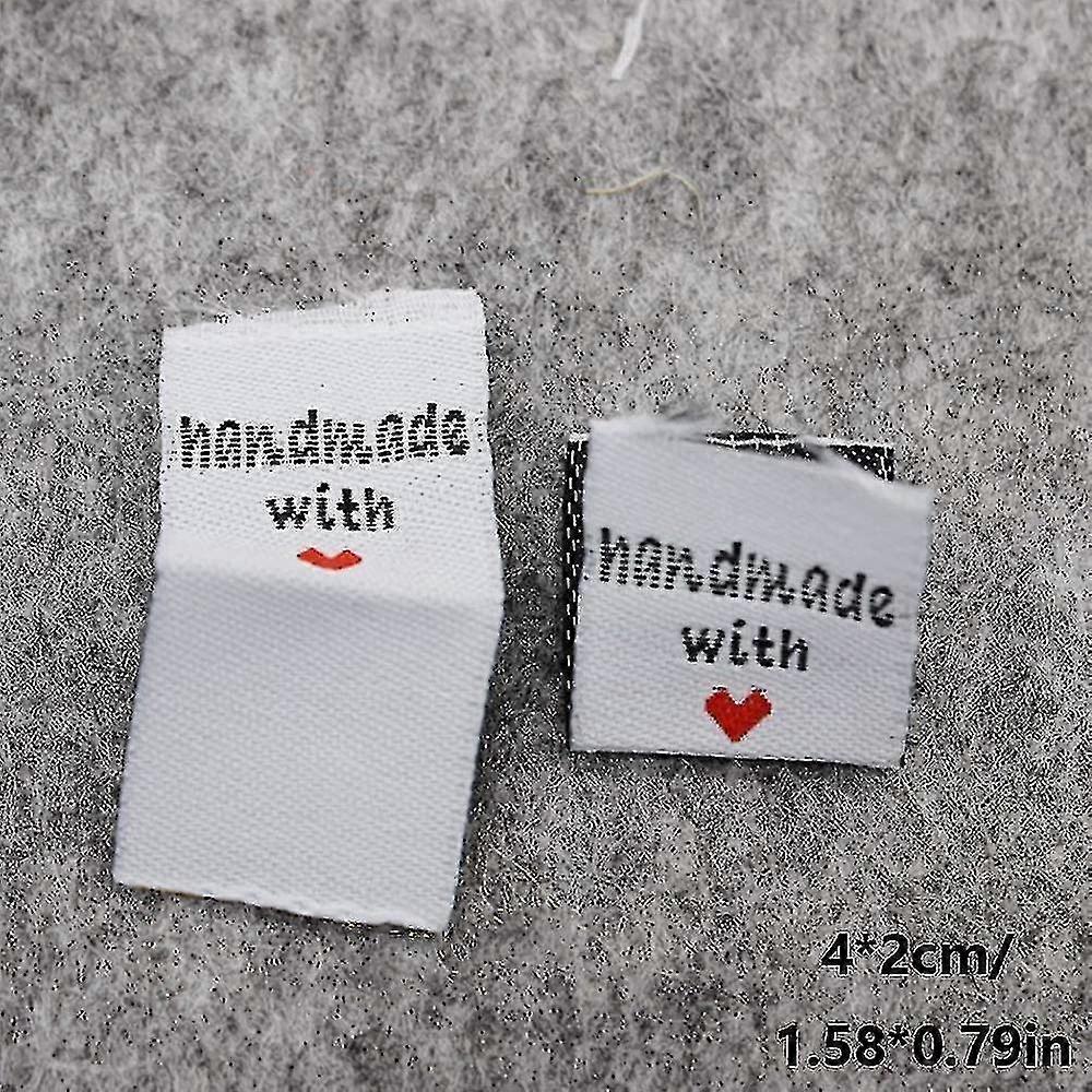 Pack Of 100 Labels Fabric Handmade Labels Handmade Fabric Labels ...