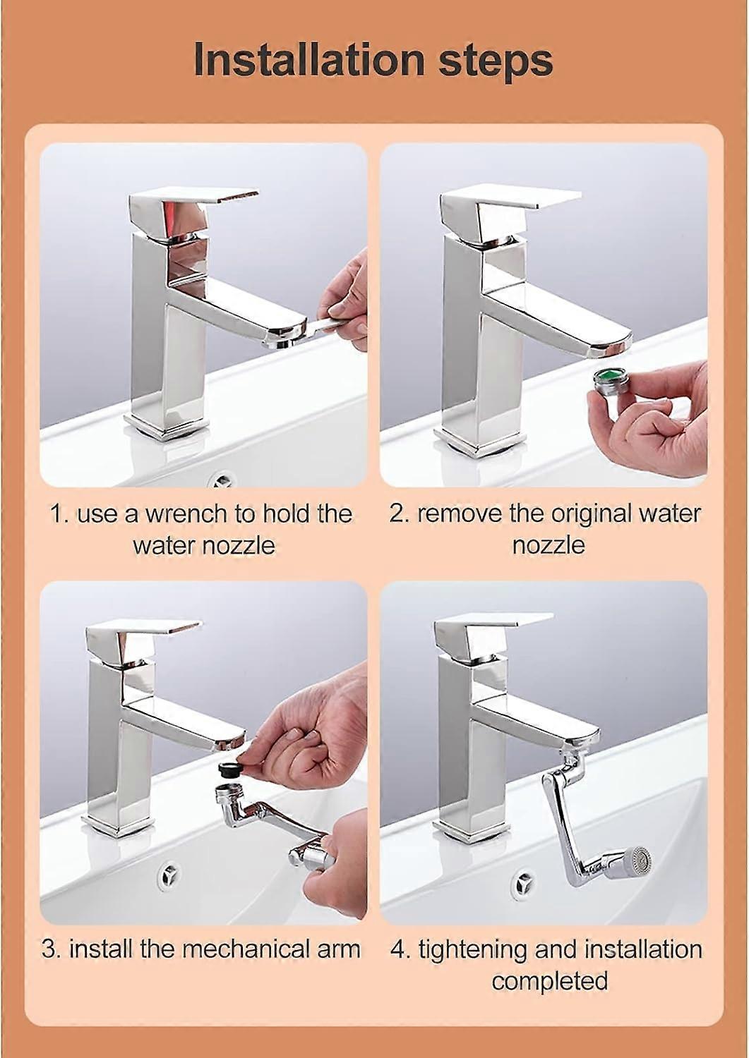 2025 New Universal Rotating Faucet Extender, 1080 + 360 Big Angle ...