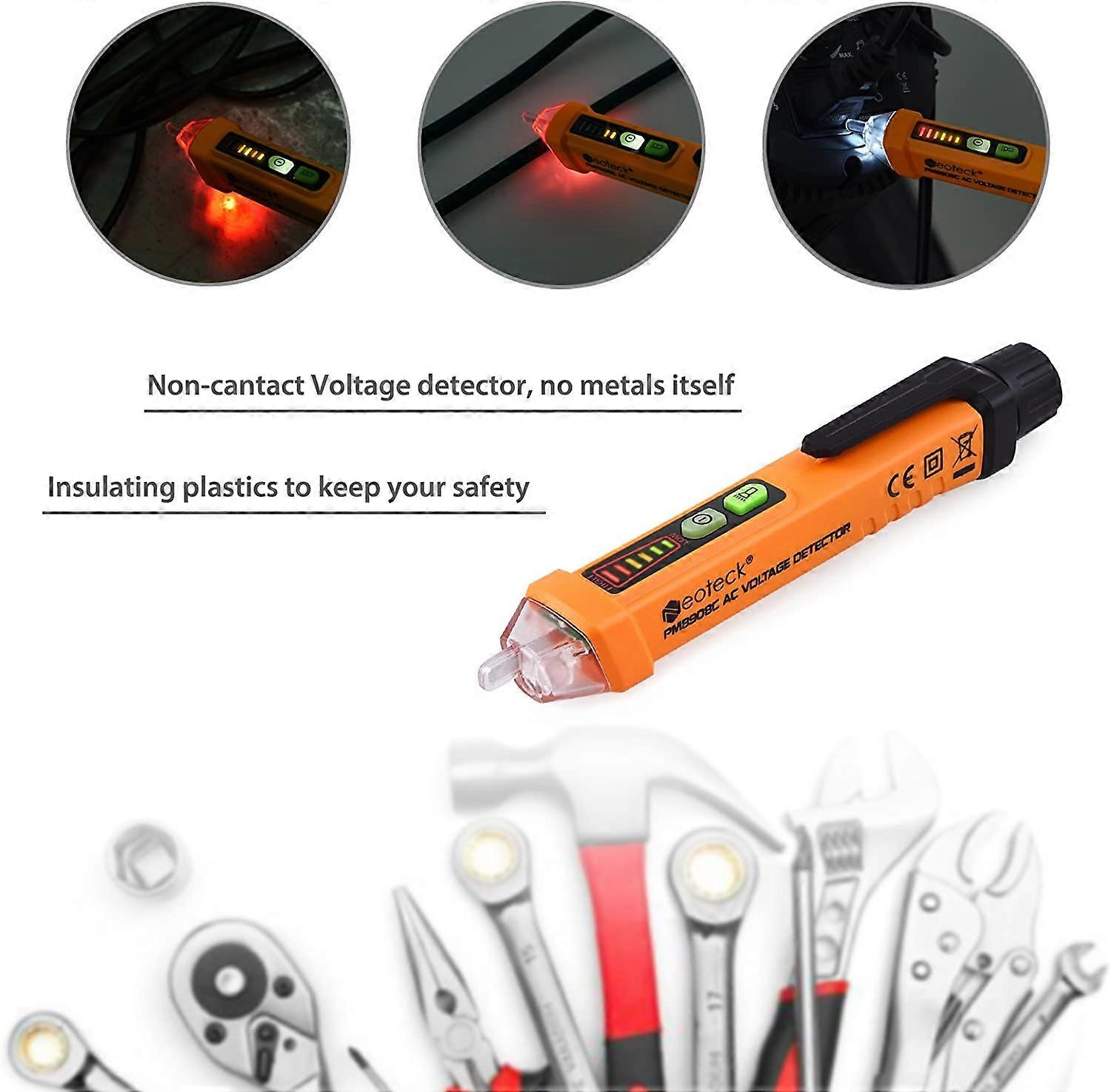 Electrical Tester, 12-1000V Non-Contact Voltage Detector, Phase/Neutral ...