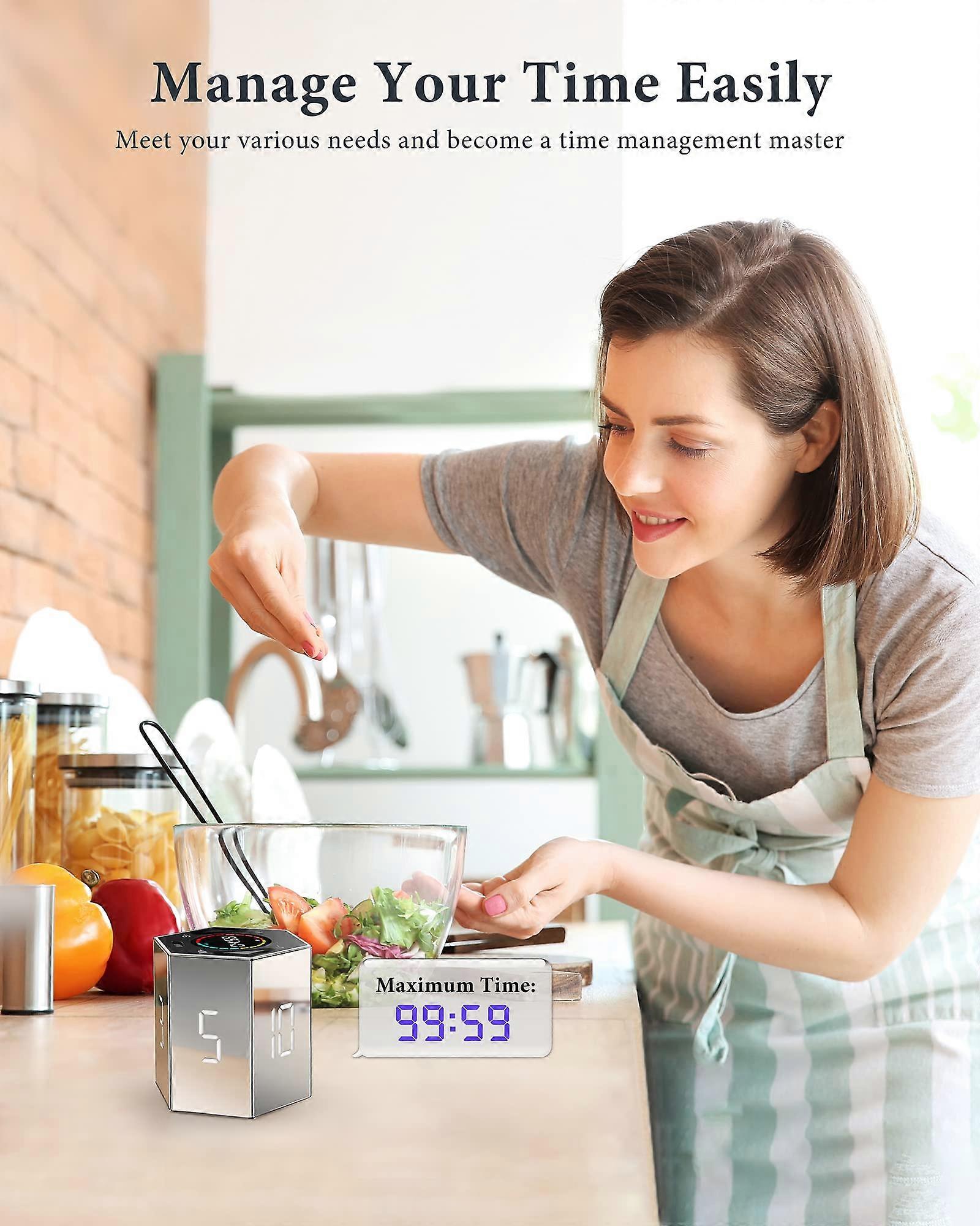 Timer, Cube Timer for Kids, Pomodoro Timer for Office,Visual Countdown Timer Clock(2022 New ...