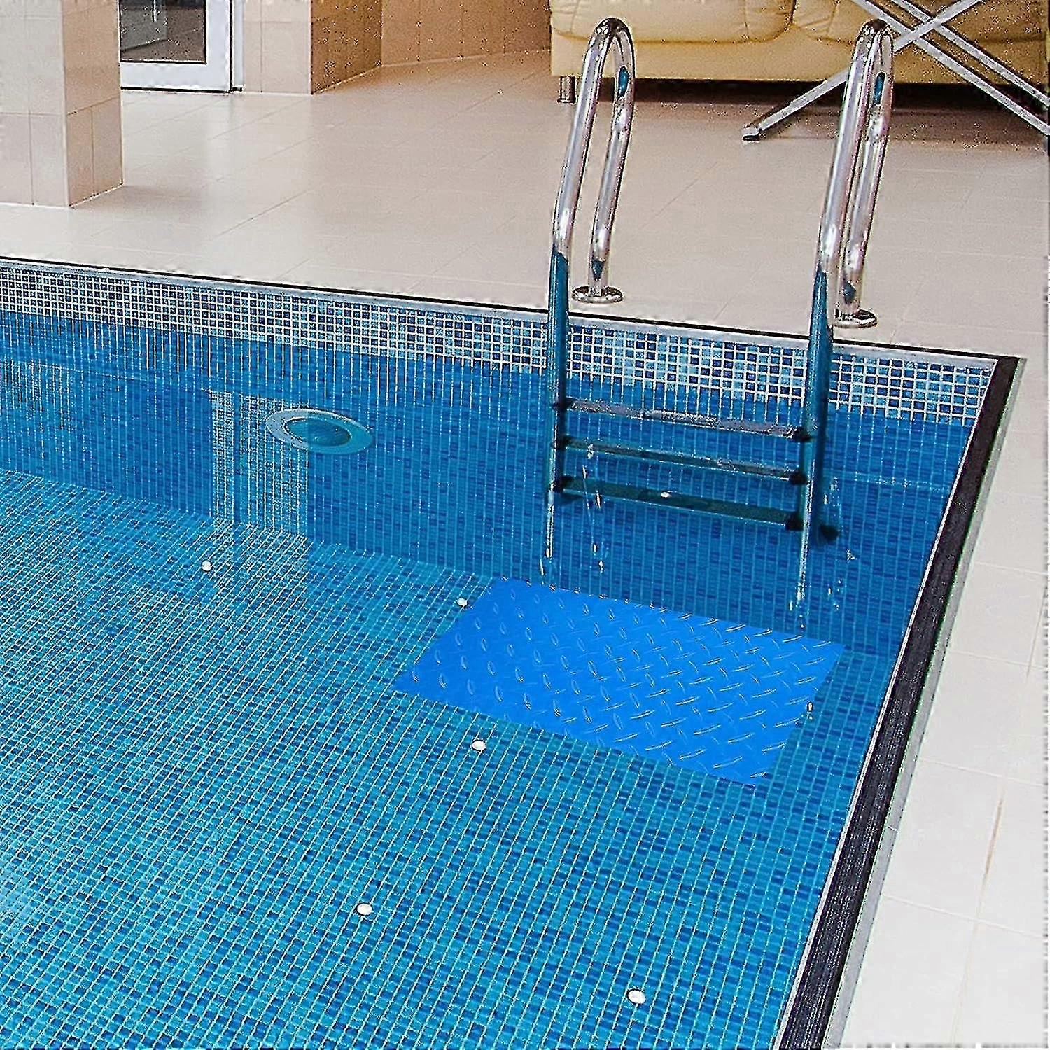 9 X 36 Inch Pool Ladder Mat (blue, 24 X 91 Cm), Pool Stair Mat Pool ...