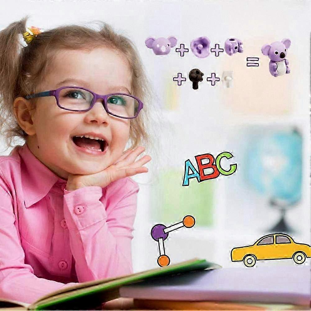 60pcs Bulk Animal Shaped Pencil Erasers for Kids, Fun Puzzle Toys for ...