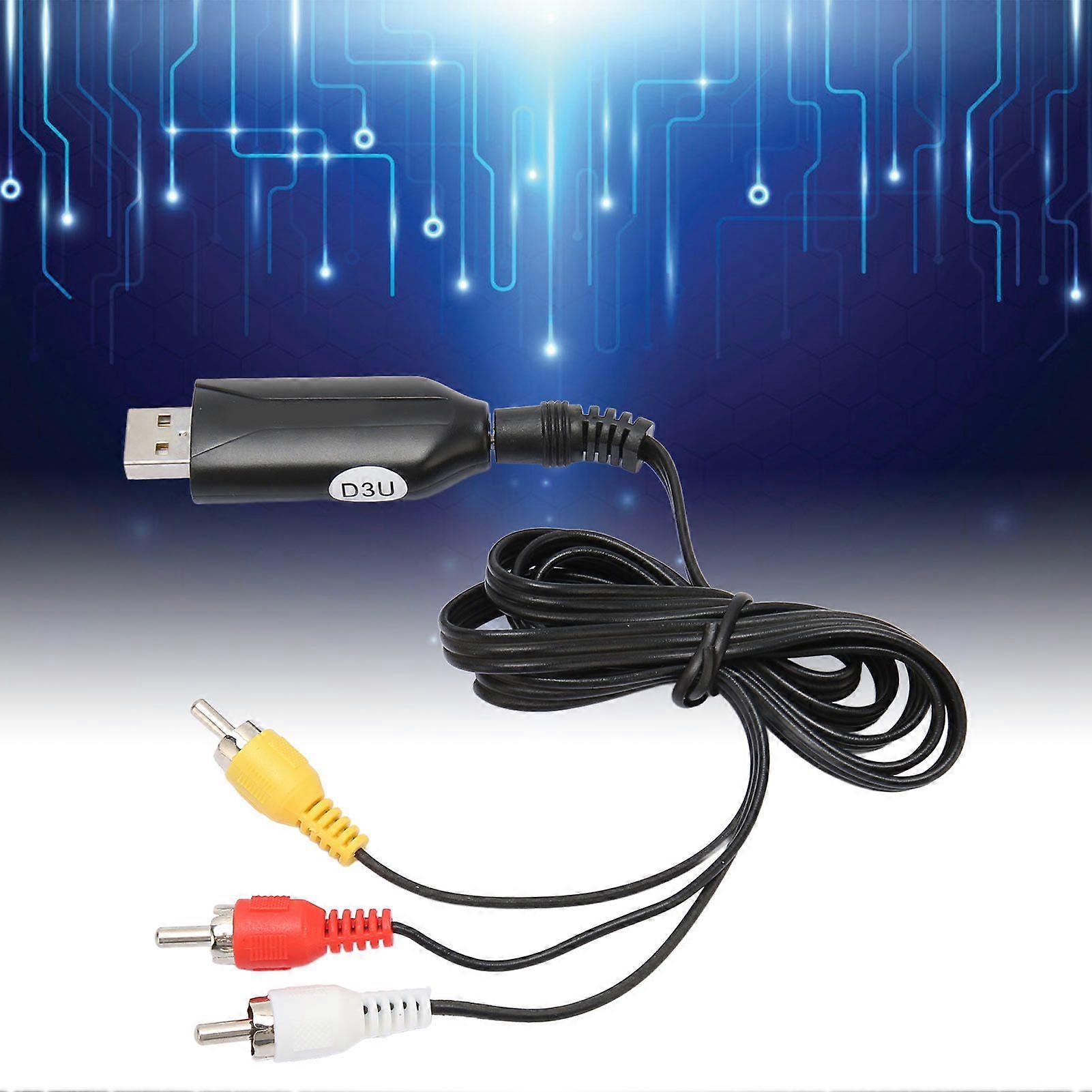 USB Video Capture Card Professional Plug and Play VHS to DVD RCA AV to ...