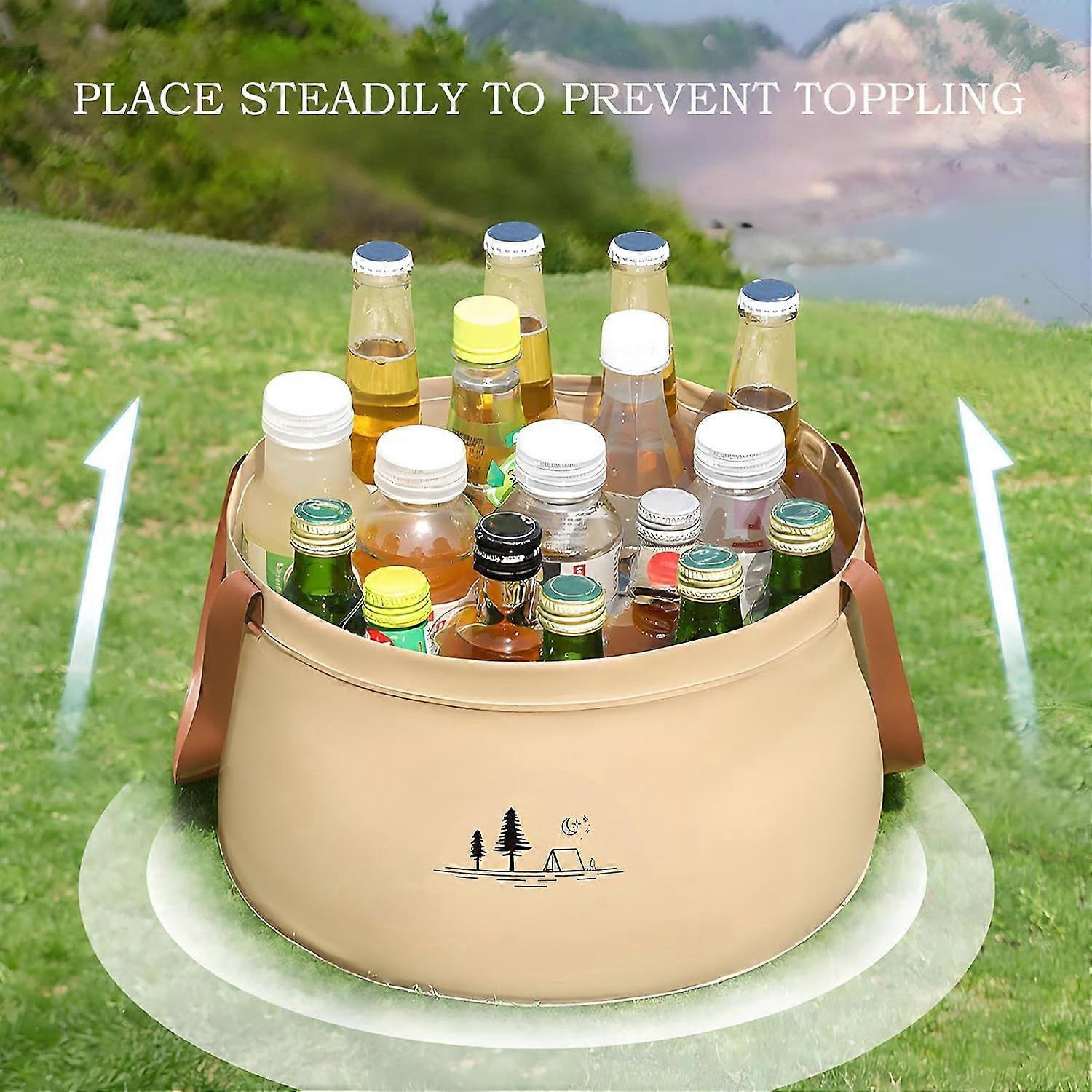 Foldable Beach Bucket 6.8L Capacity - High-Density Lightweight Wash ...