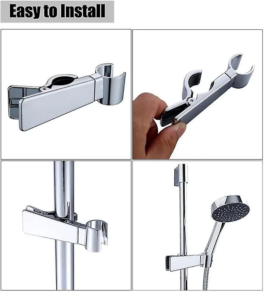 Slider Shower Holder, 22-25mm Hand Shower Holder Self-adhesive Clip-on ...