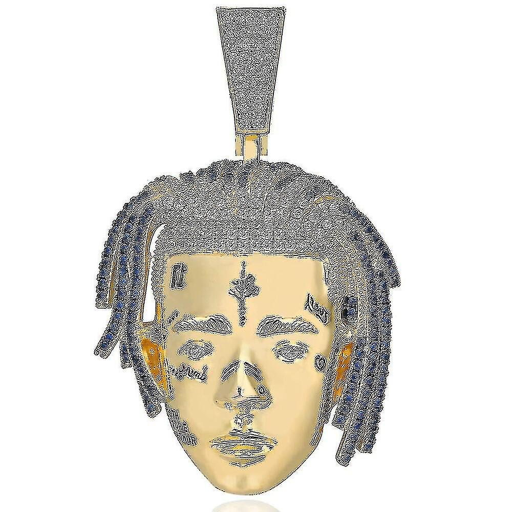 Hiphop Rap Rapper Xxxtentacion Necklace Pendant With Rope Chain Bling ...