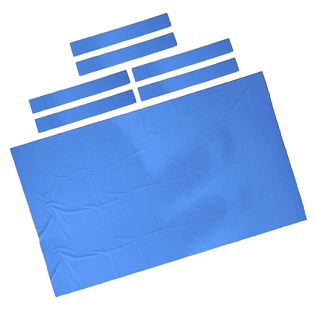 8ft/7ft Billiard Pool Table Cloth Snooker Felt Cushion Replacement Blue ...