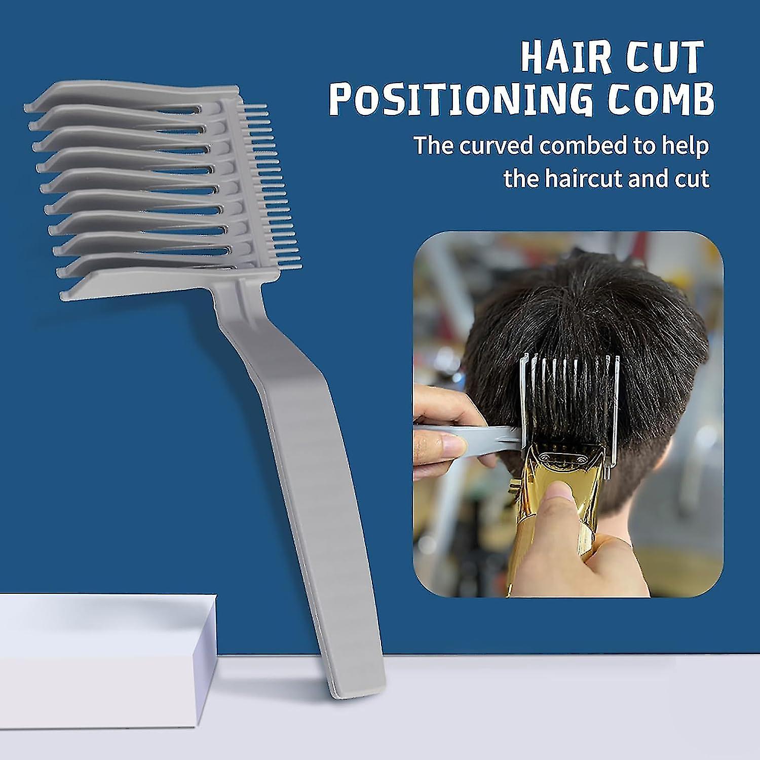 Hair Clipper Comb, Professional Flat Top Hair Cutting Comb, Ergonomic Curved Positioning Comb ...
