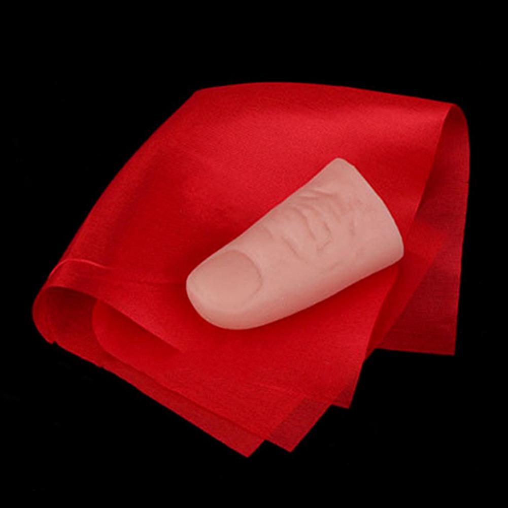 Magic Trick Props Close Up Vanish Appearing Plastic Finger Thumb Tip + Red Silk | Fruugo UK